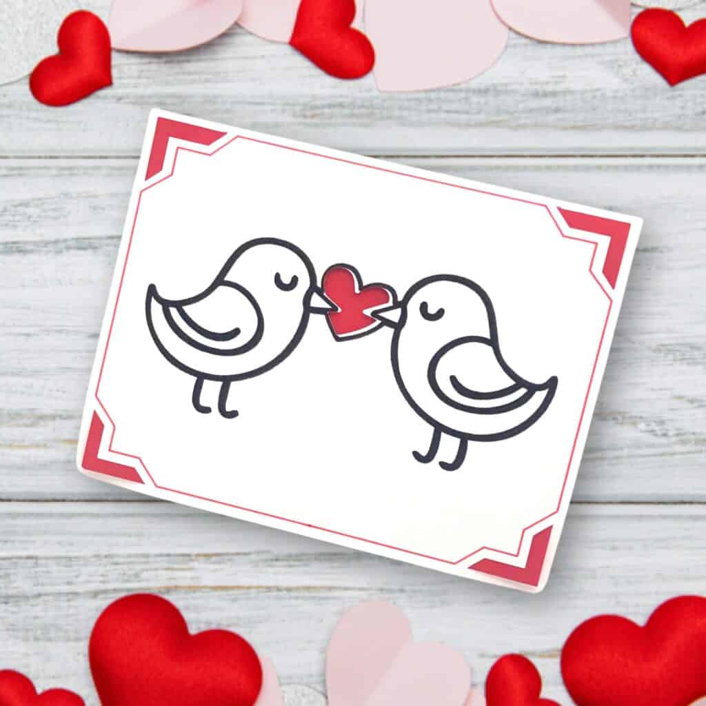 How to Make Cute Love Birds Insert Cards for Valentine’s Day - The ...