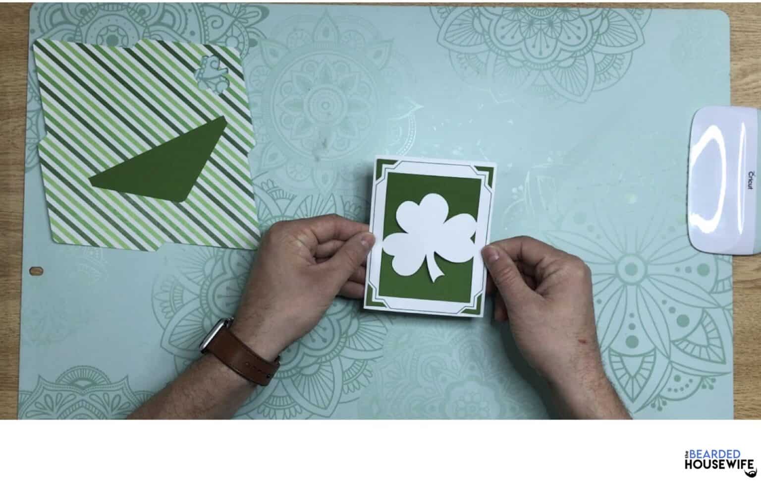 How to Make Shamrock Cutout Insert Cards - The Bearded Housewife