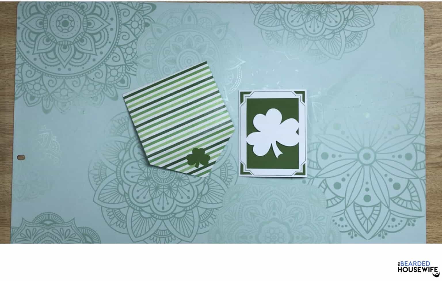 How to Make Shamrock Cutout Insert Cards - The Bearded Housewife