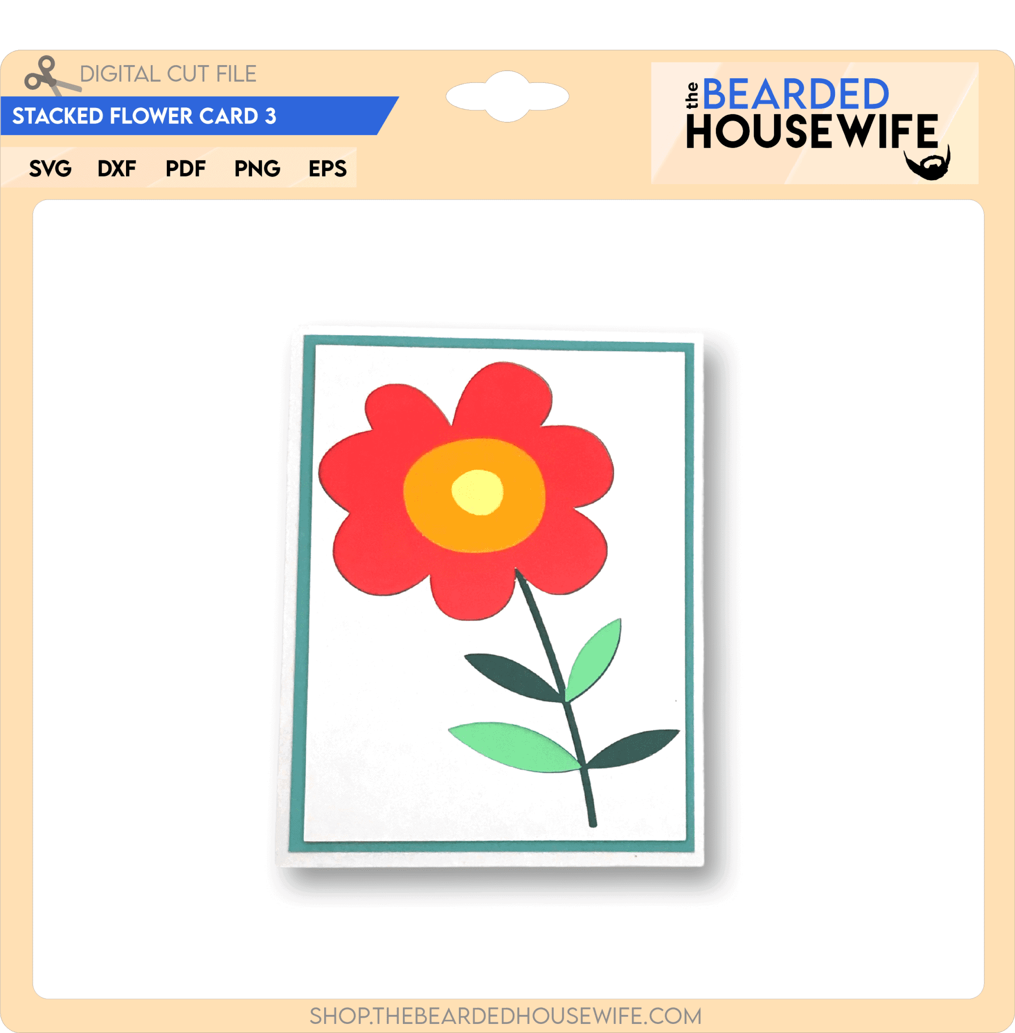 How to Make Simple Stacked Flower Cards - The Bearded Housewife