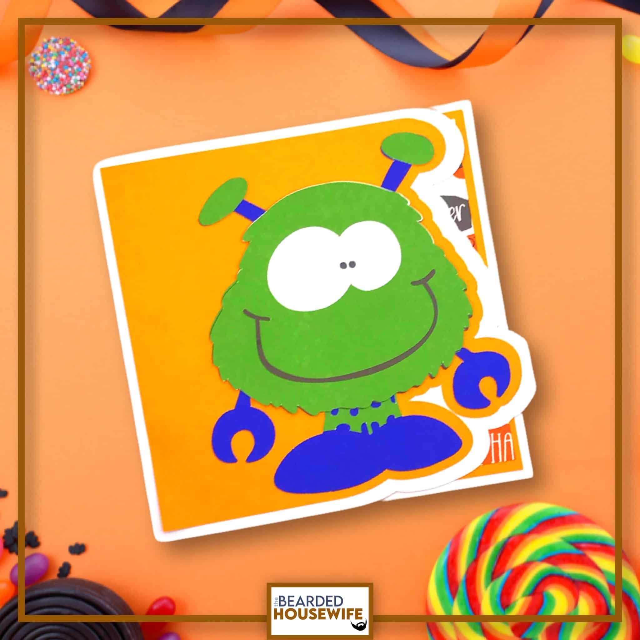 How to Make Little Monster Side Edge Cards - The Bearded Housewife