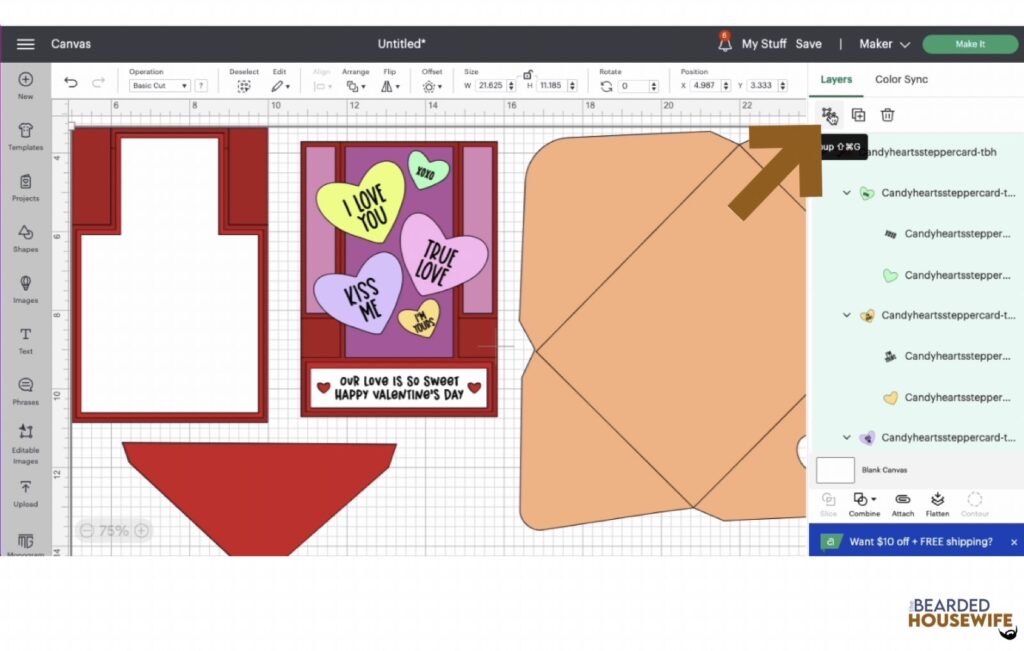 How to Make Candy Hearts Stepper Cards - The Bearded Housewife