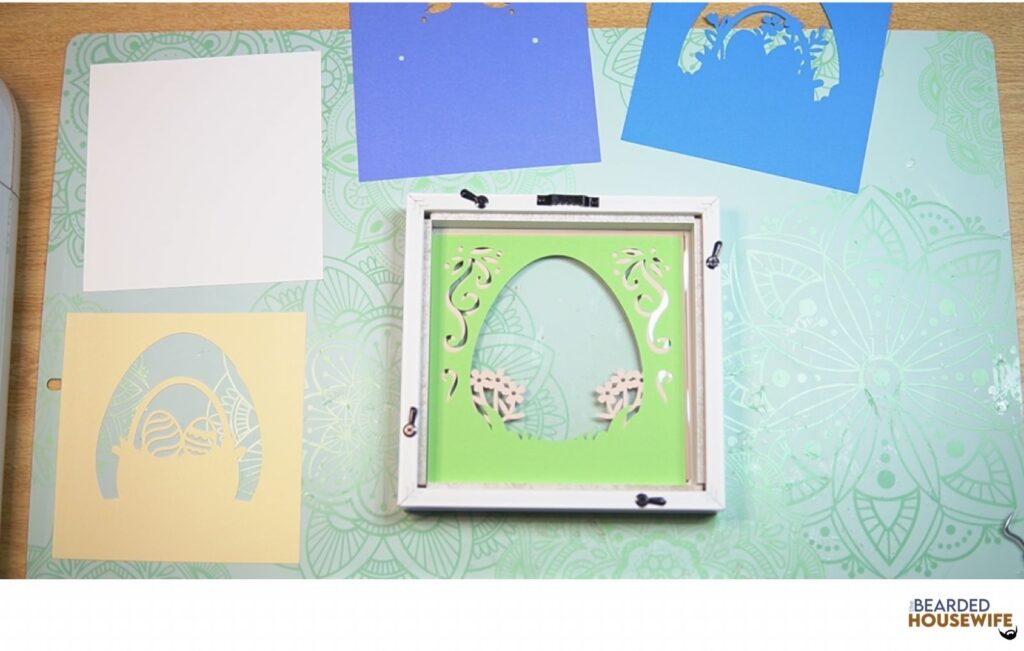 How to Make Cute Easter Basket Shadow Boxes - The Bearded Housewife