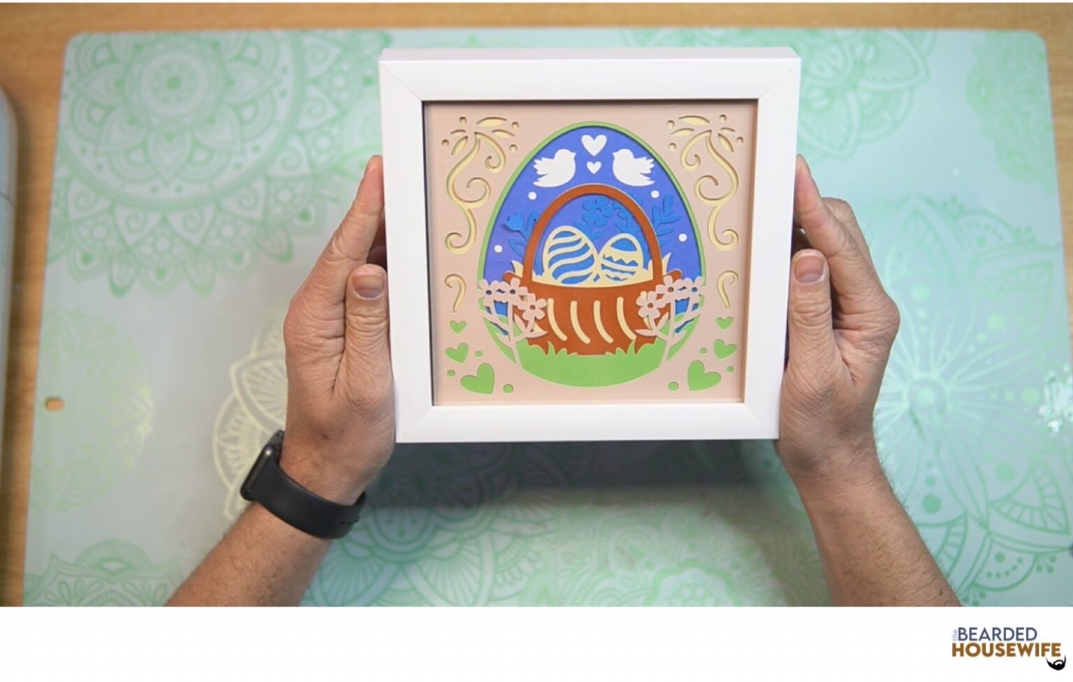 How to Make Cute Easter Basket Shadow Boxes - The Bearded Housewife