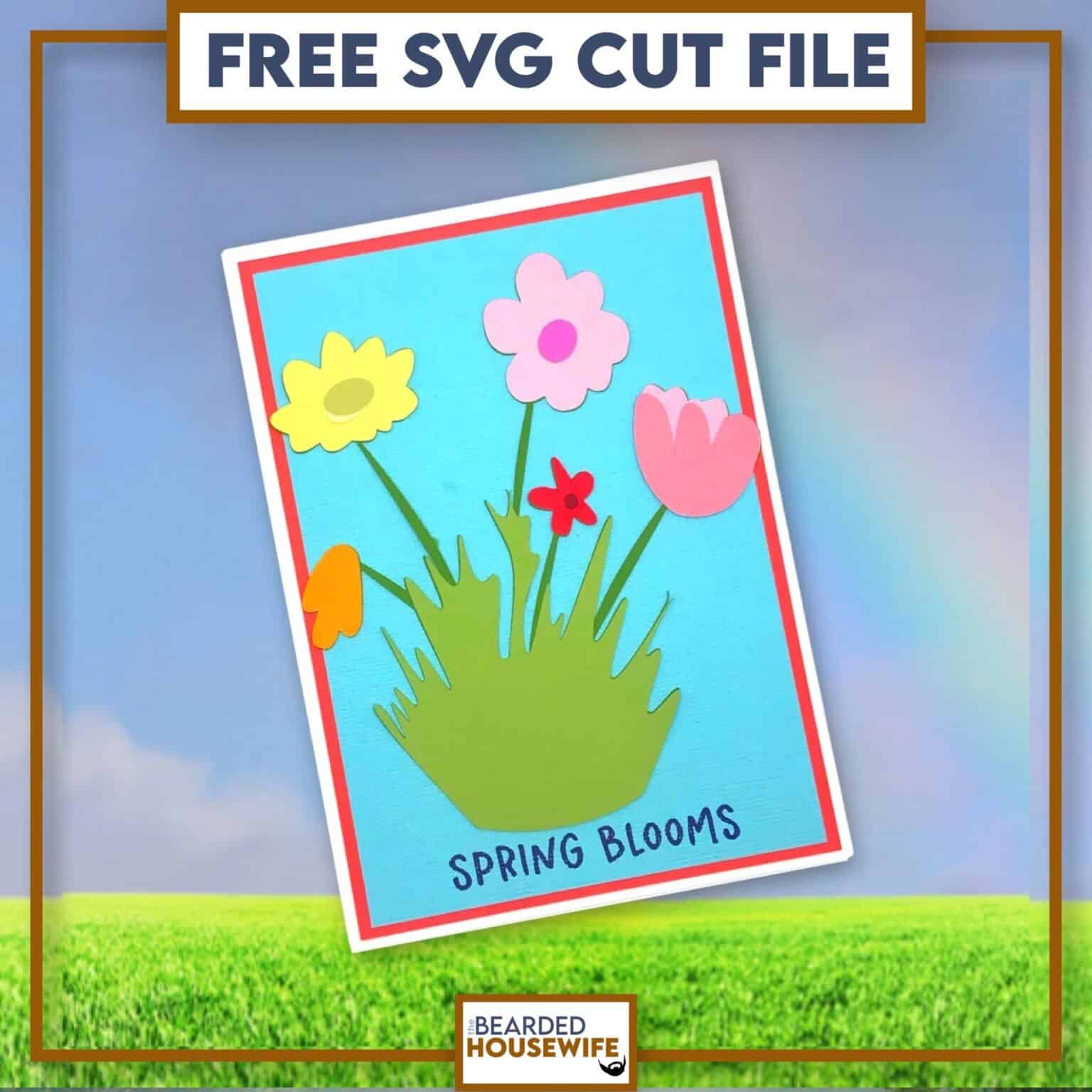How to Make a Spring Blooms Layered Card - The Bearded Housewife